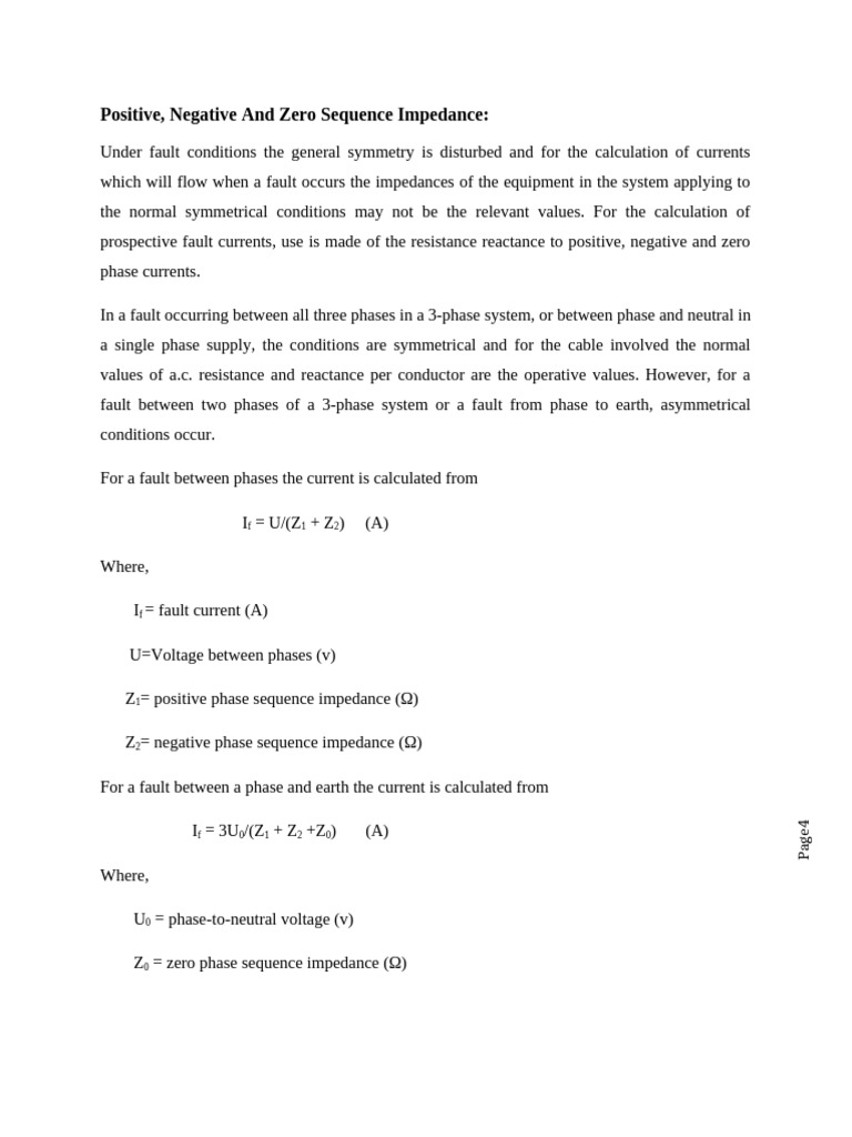 Sequence Impedance in Fault Analysis | PDF | Electrical Impedance ...