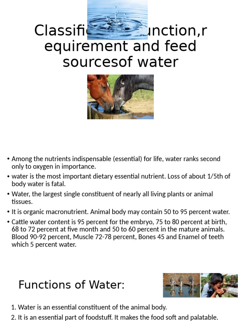 3.ClassificationFunctionRequirement and Feed Sources of Water | PDF ...