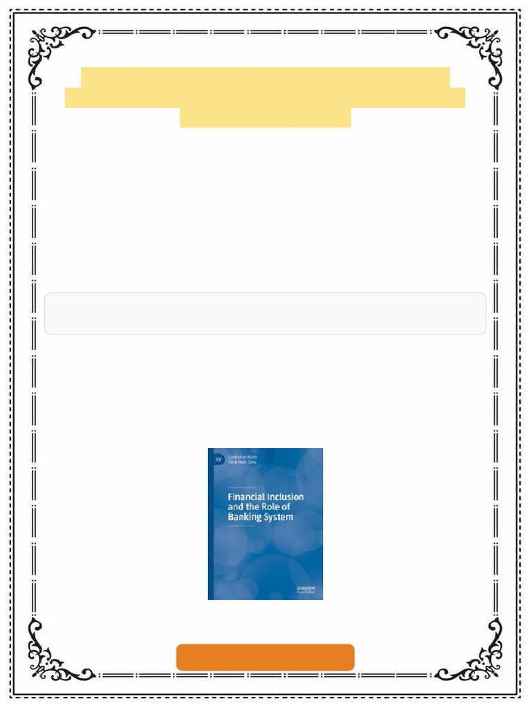 Financial Inclusion and the Role of Banking System Sudarshan Maity ...