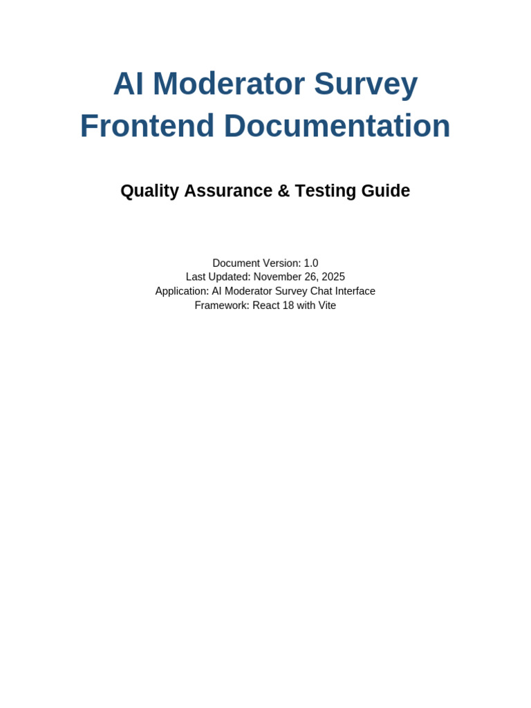 AI Moderator Survey Documentation | PDF | Safari (Web Browser ...