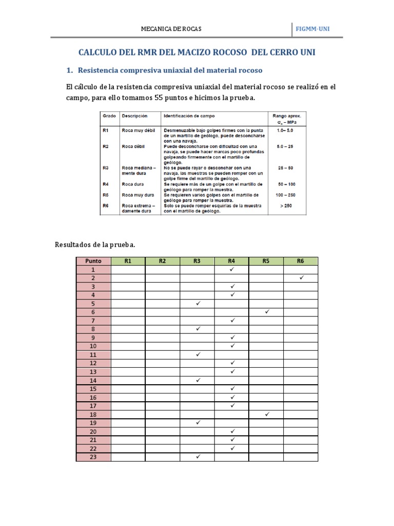 Calculo Del RMR | PDF | Naturaleza