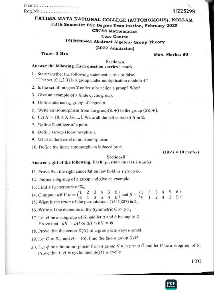 Abstract Algebra | PDF