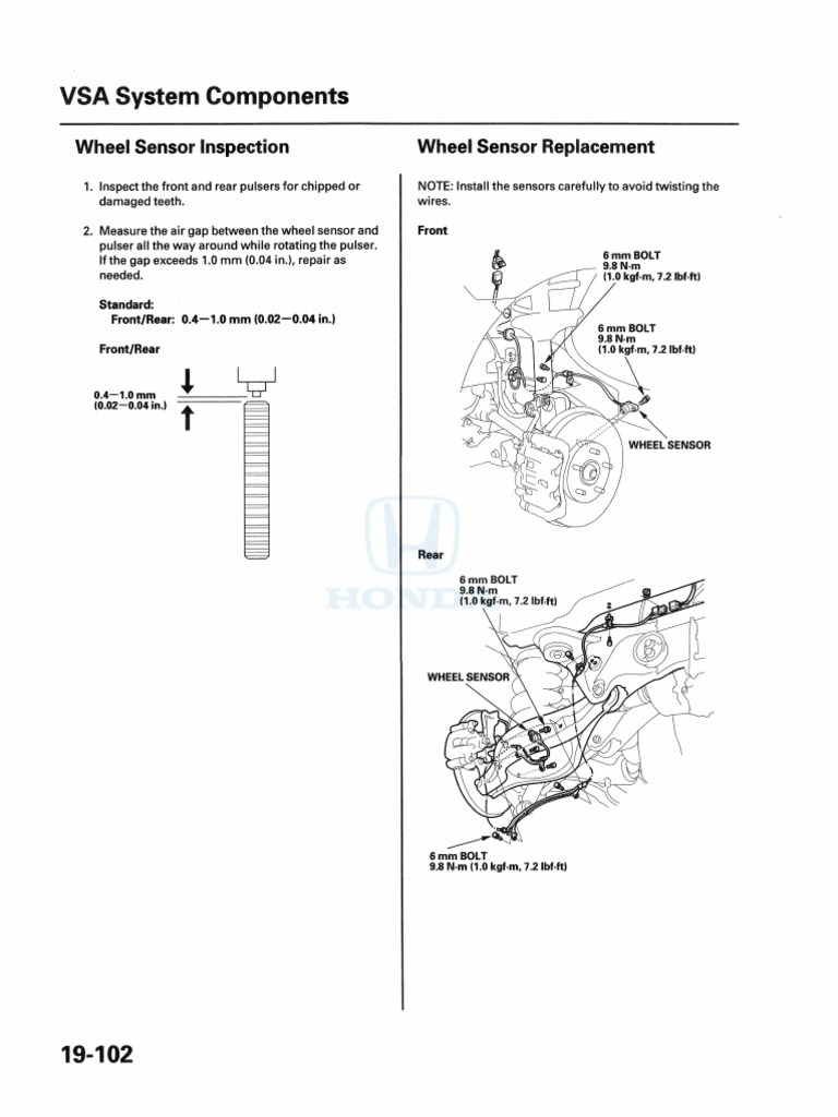 Wheel Speed Sensor Replacement | PDF