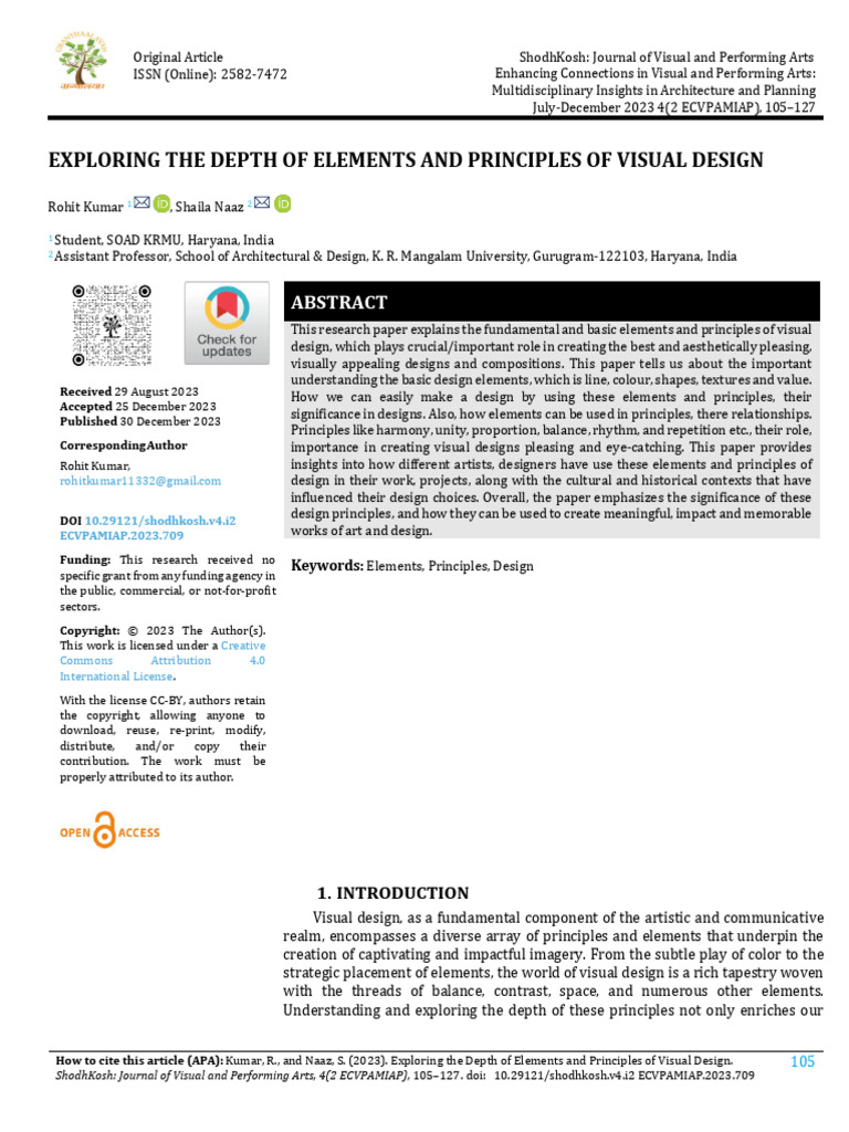 Exploring the Depth of Elements and Principles of | PDF | Composition ...