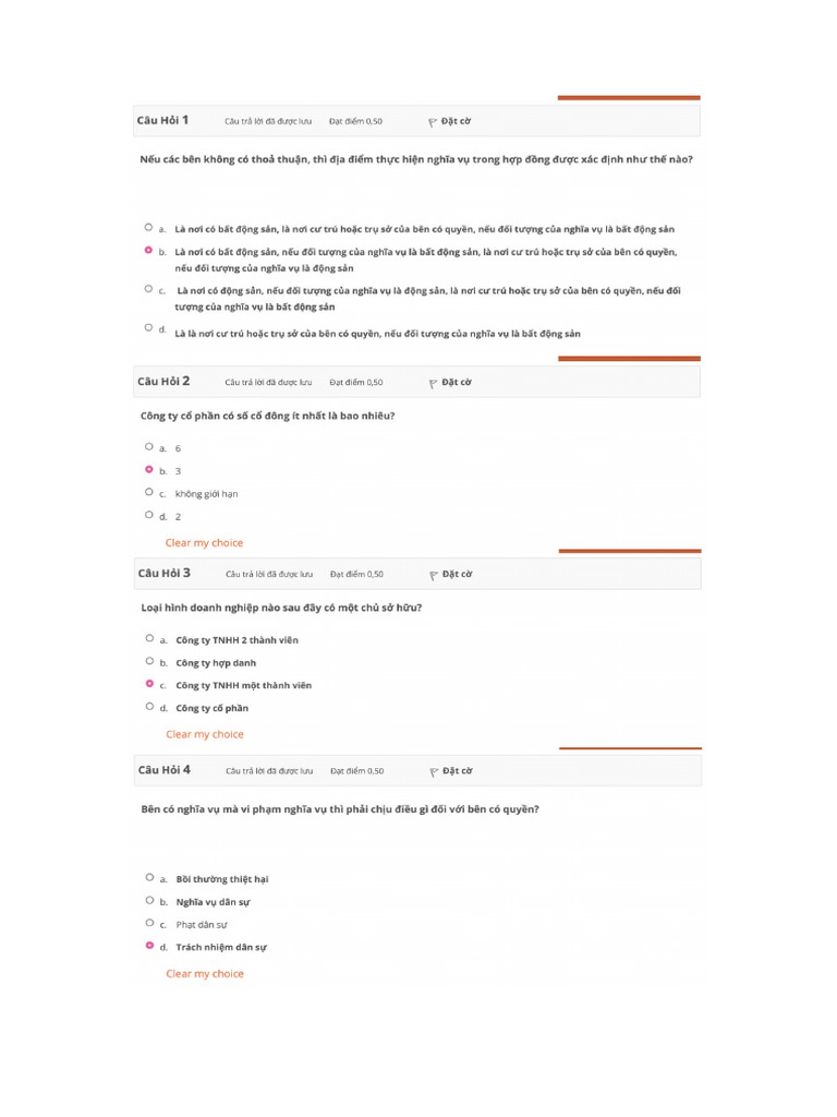 Đáp Án LKD | PDF