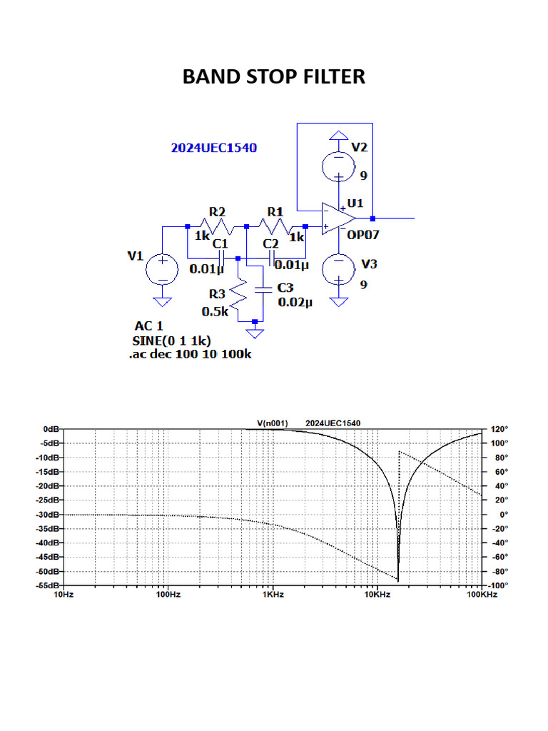 Band Stop Filter | PDF