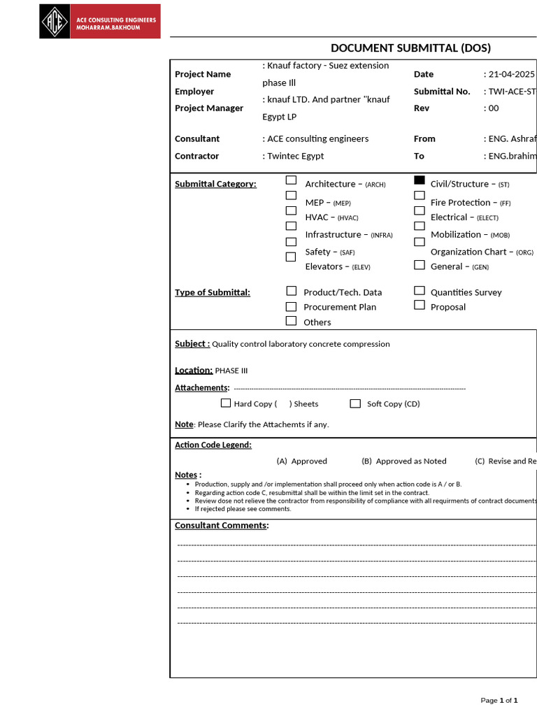 Knauf Suez Phase III Submittal Document | PDF