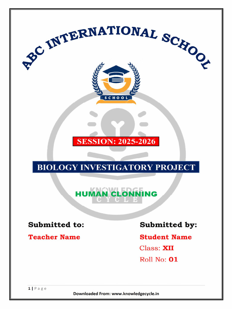 Human Cloning Project (P) | PDF