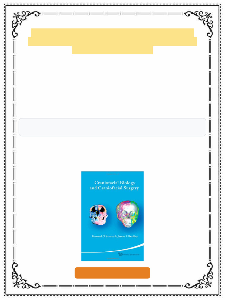 Craniofacial Biology and Craniofacial Surgery 1st Edition Bernard G ...