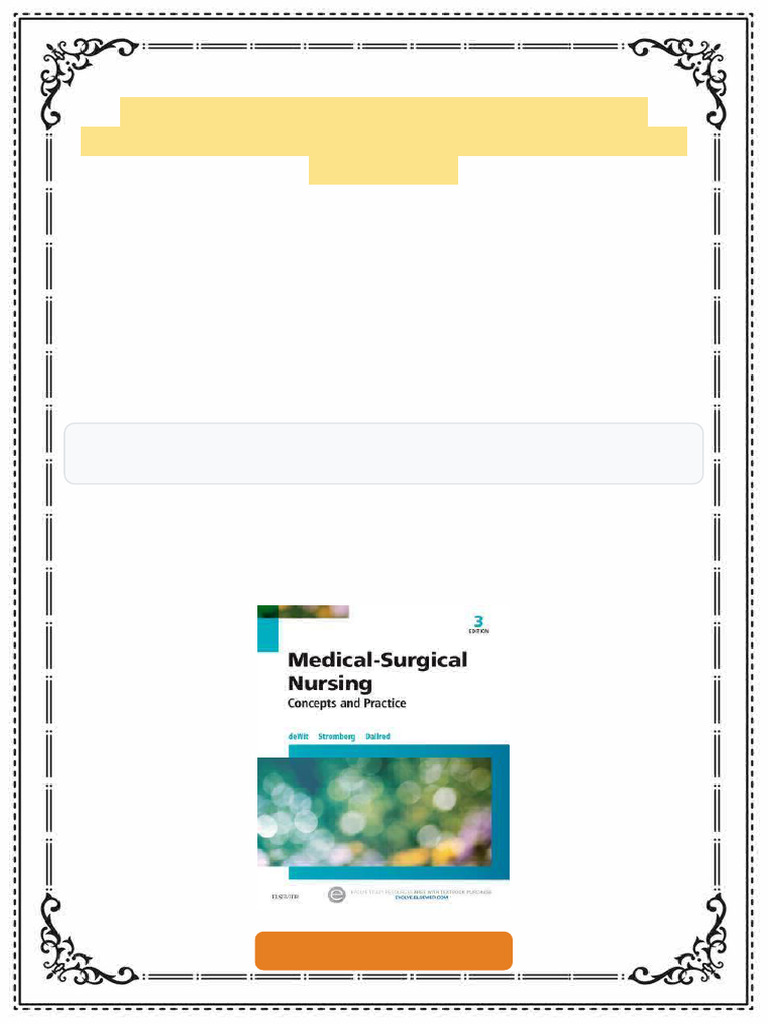 Medical Surgical Nursing Concepts Practice Susan C. Dewit eBook authorâ ...