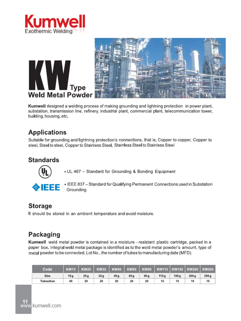 Kumwell - Exothermic Welding - KW | PDF