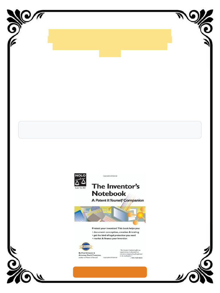 The Inventor s Notebook A Patent It Yourself Companion 4th Edition Fred ...