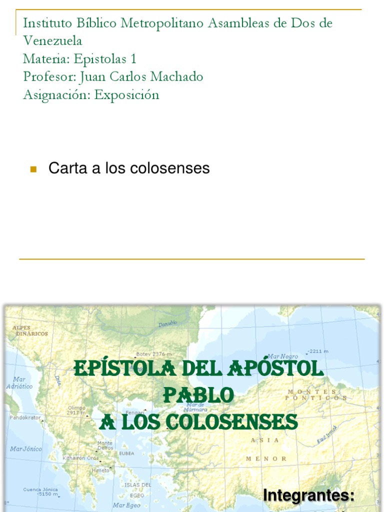 Epistola Colosenses | PDF | Epístola a los colosenses | Pablo el apóstol