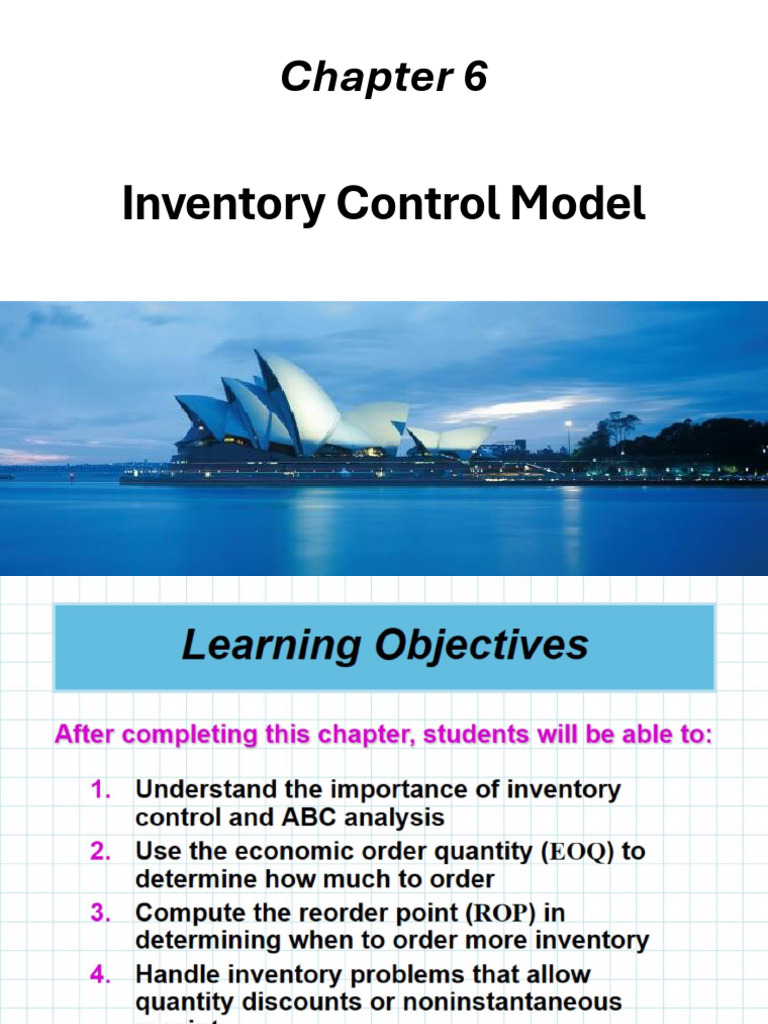 Lec06 Inventory Control Models SV | PDF