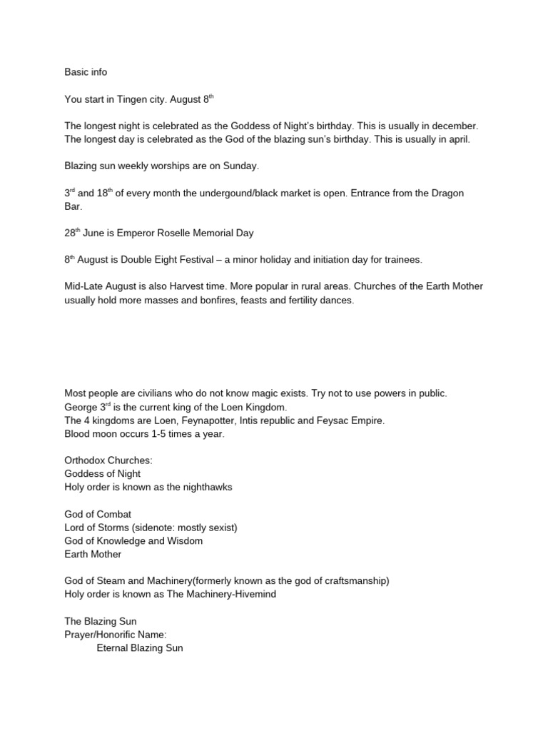 DND Info Sheet | PDF