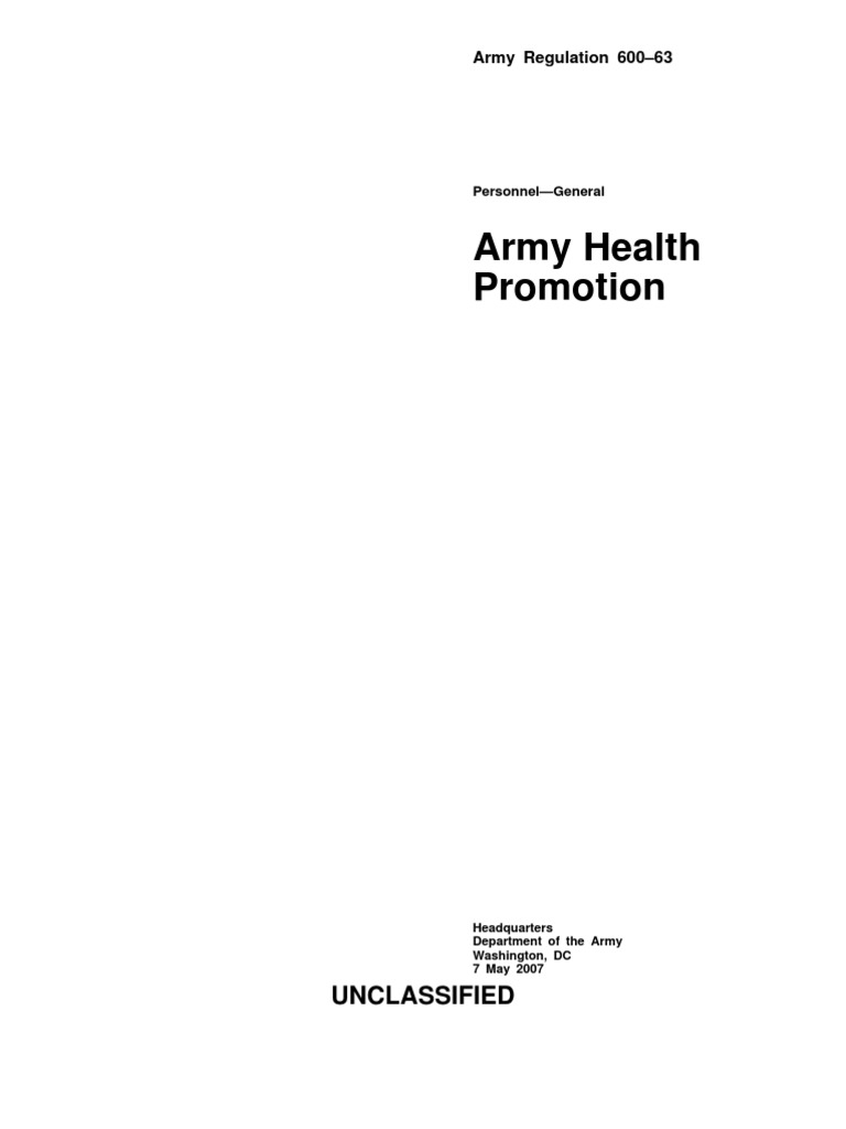Army Health Promo | PDF | Health Education | Health Promotion