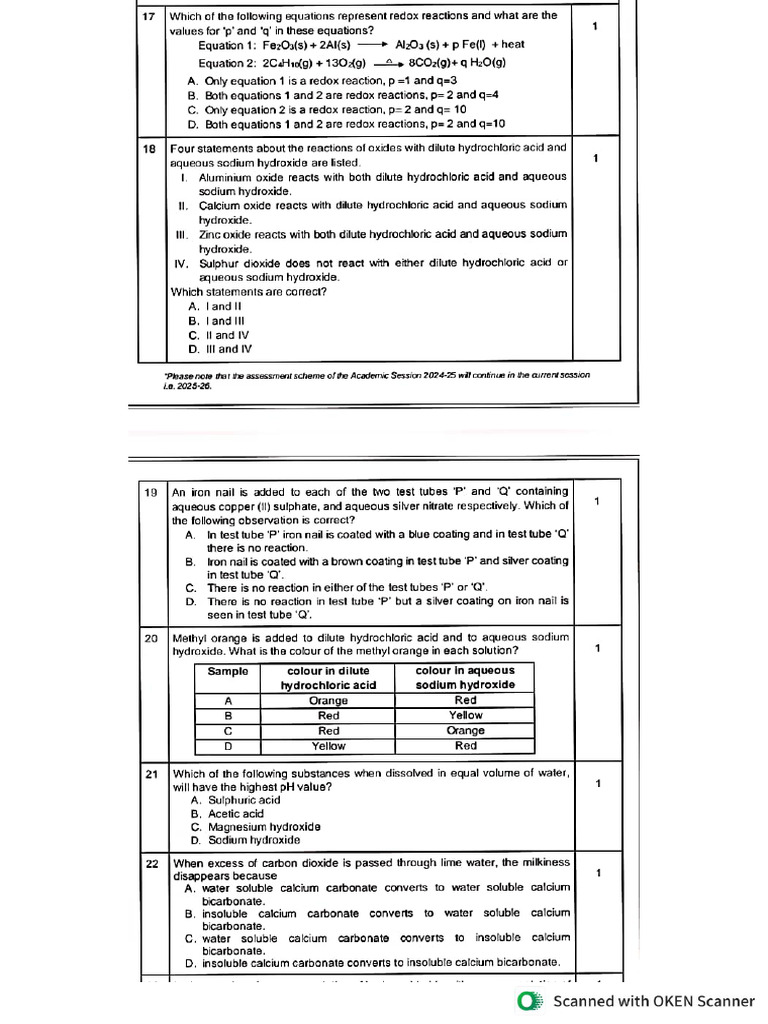 Chemistry Important Questions | PDF