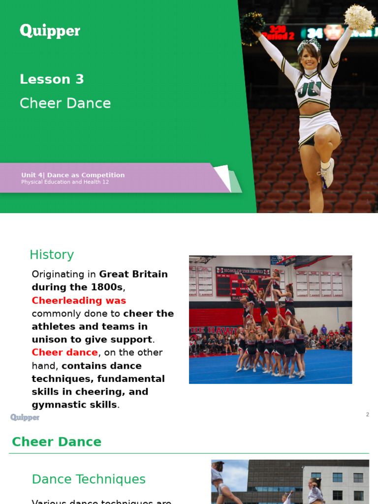 PEH 12 Q1 0403 Cheer Dance PS 1 1 | PDF | Cheerleading | Dances