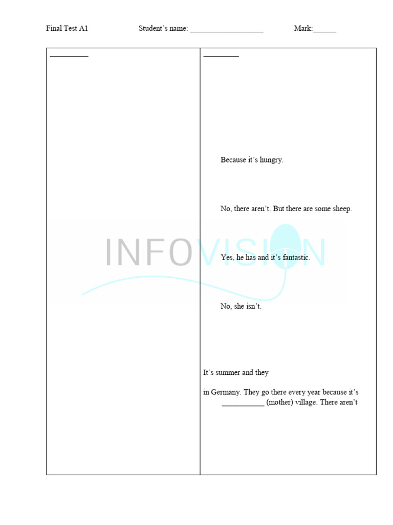 Final Test A1 | PDF | Linguistic Morphology | Languages