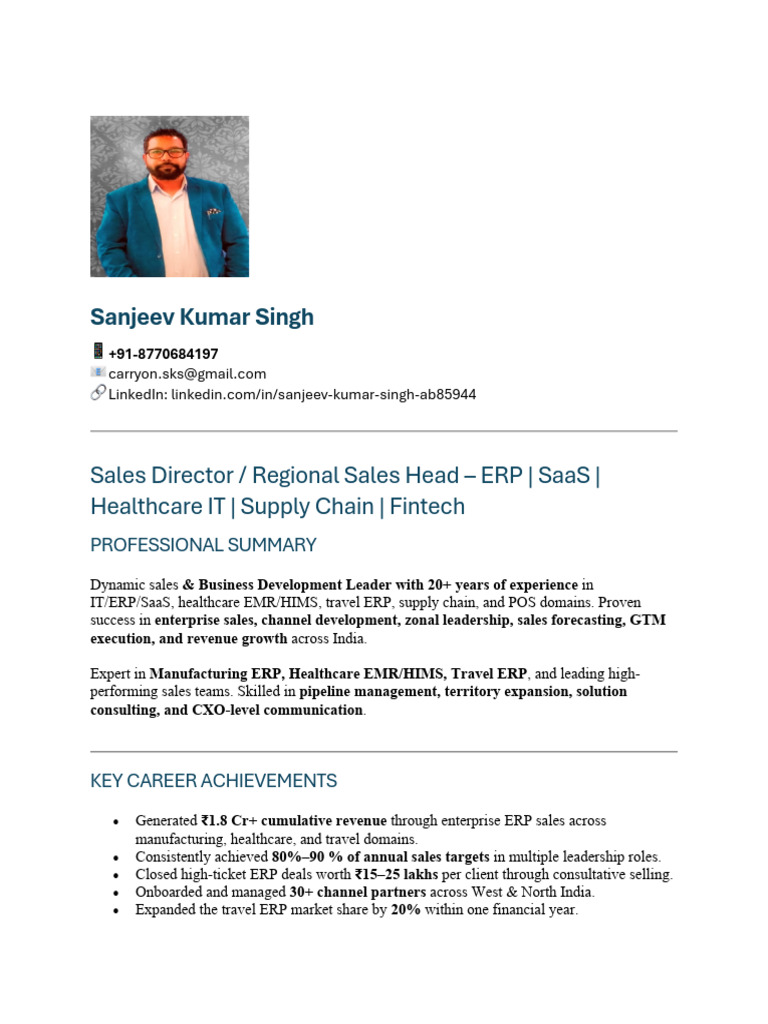 Version 1.0 Sanjeev Singh | PDF | Enterprise Resource Planning ...
