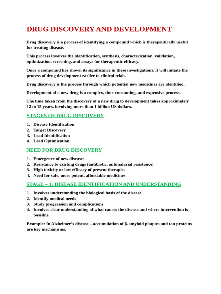 Drug Discovery Process Explained | PDF