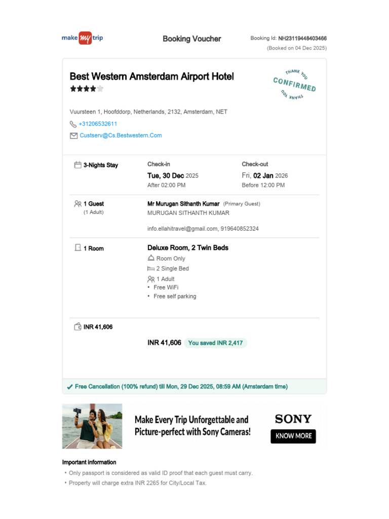 Booking_Confirmation_Voucher (8) | PDF | Credit Card
