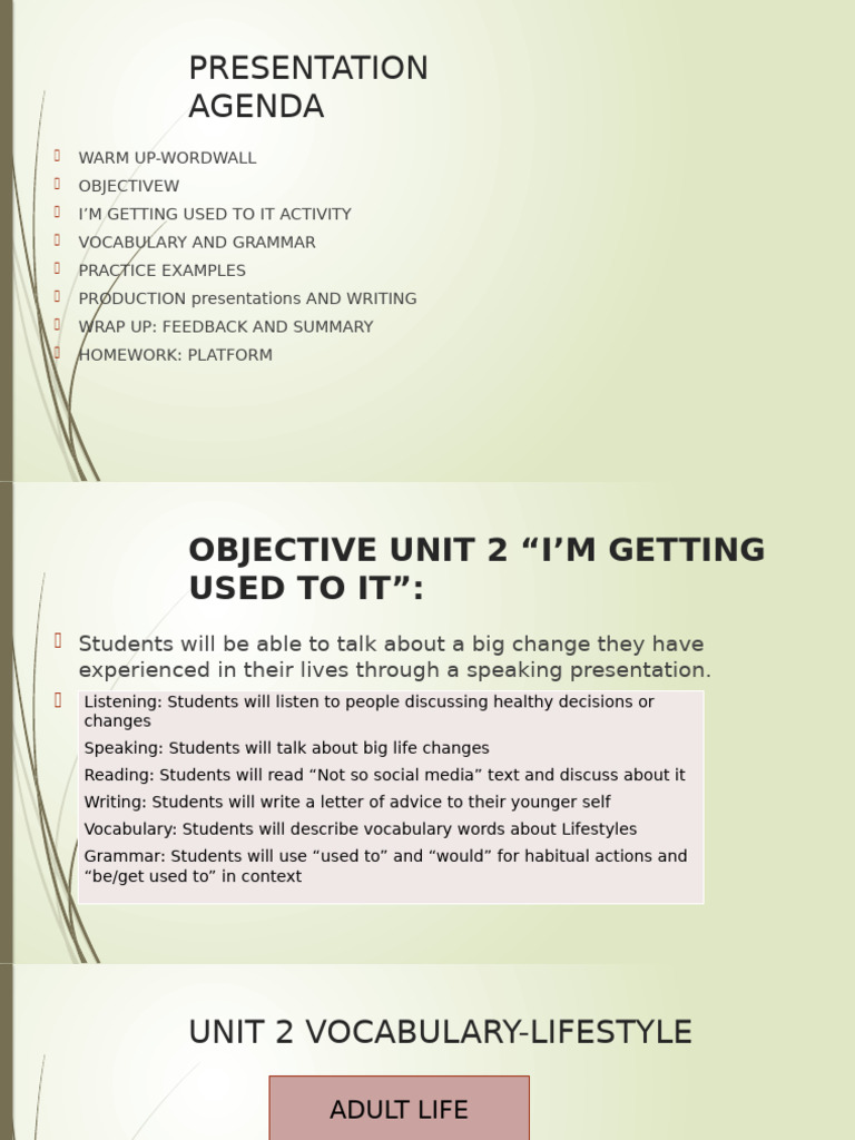Life Changes: Vocabulary & Grammar Guide | PDF | Human Communication ...