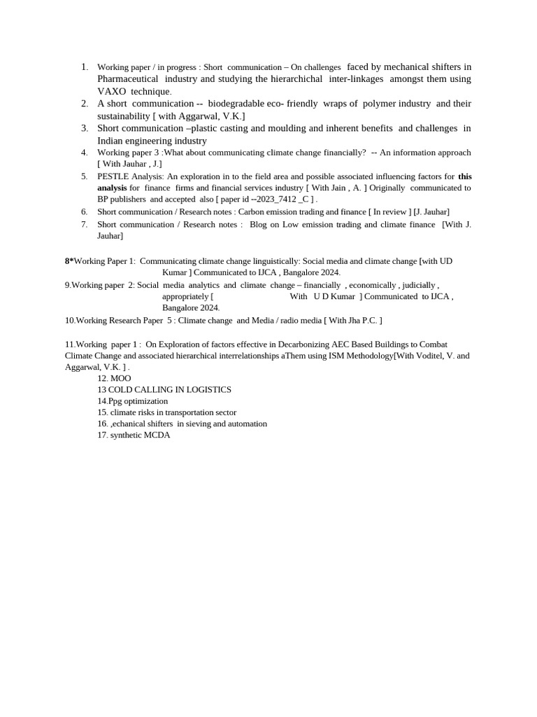 Working Papers Since 2025 | PDF