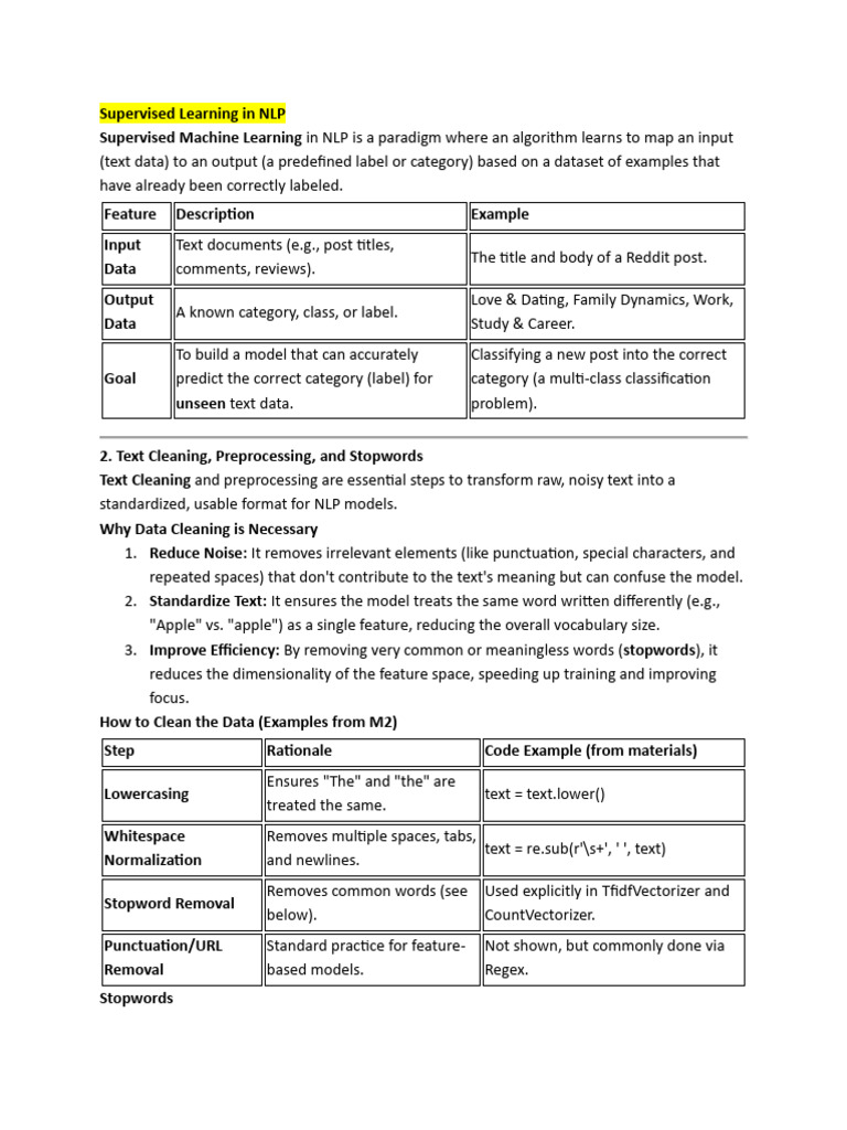 Supervised Learning Techniques in NLP | PDF | Support Vector Machine ...