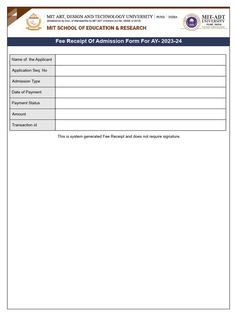 2023apply0472 - App Form Fee MEd Course | PDF