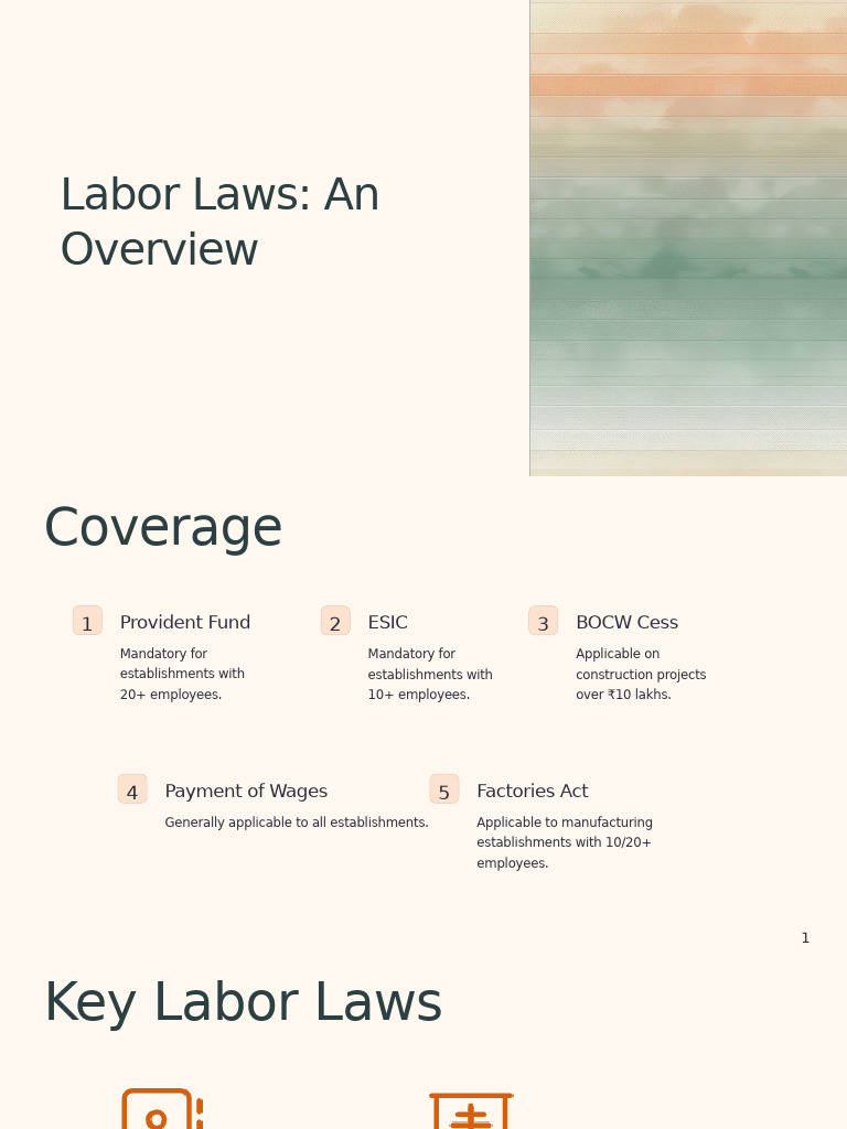 Key Indian Labor Laws Overview | PDF | Employment | Wage