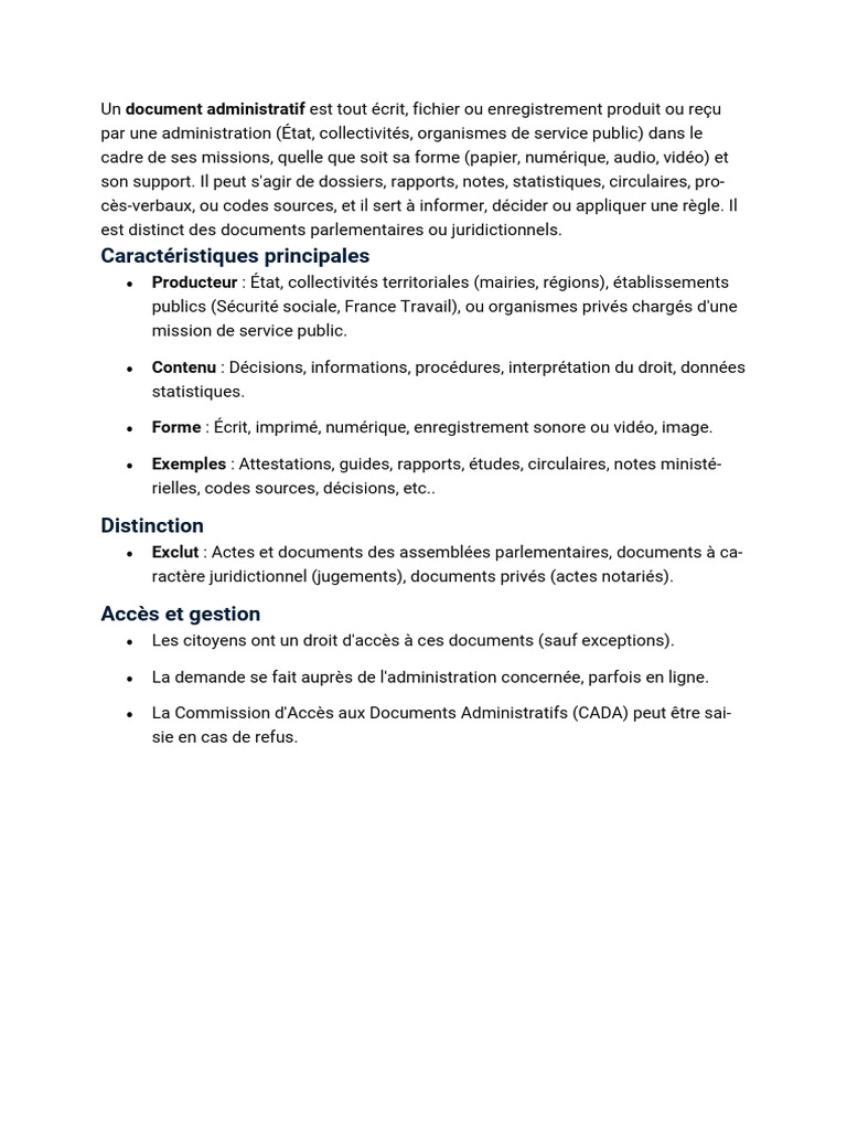 Comprendre les documents administratifs | PDF