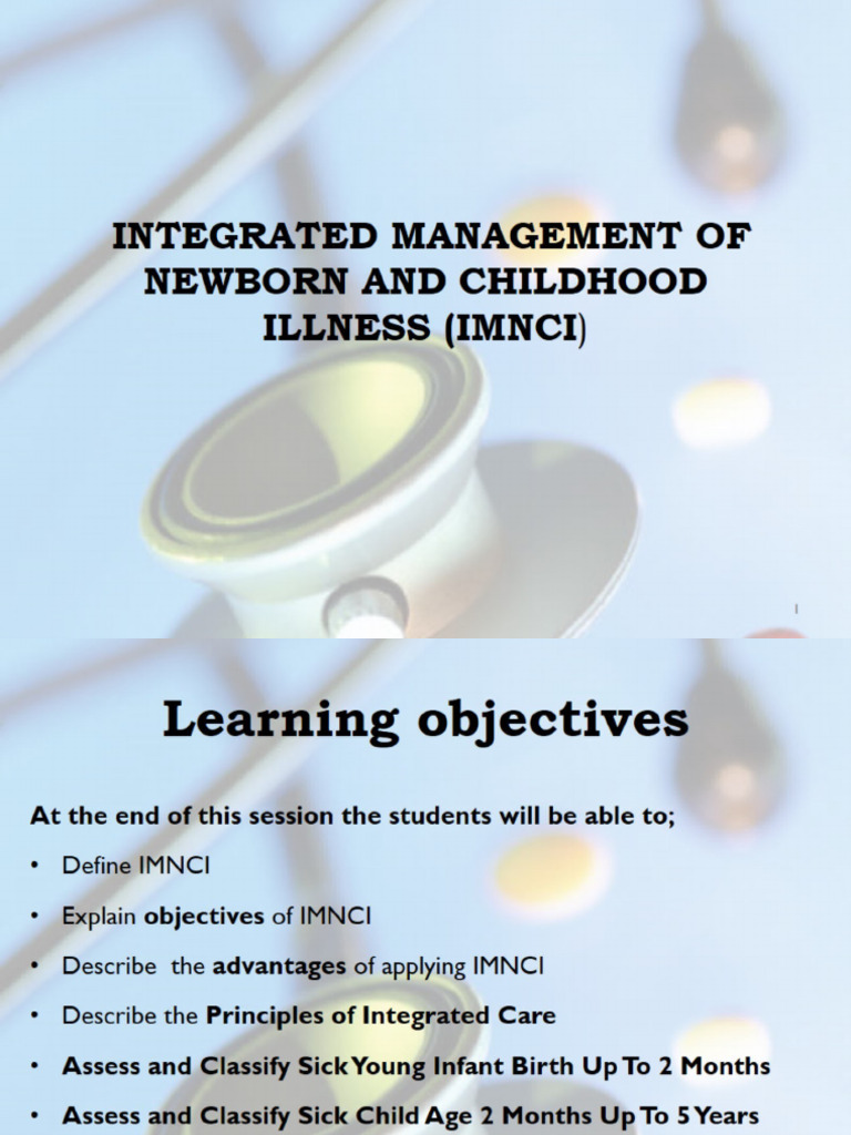 IMNCI Guidelines for Newborn Care | PDF | Infants | Childbirth