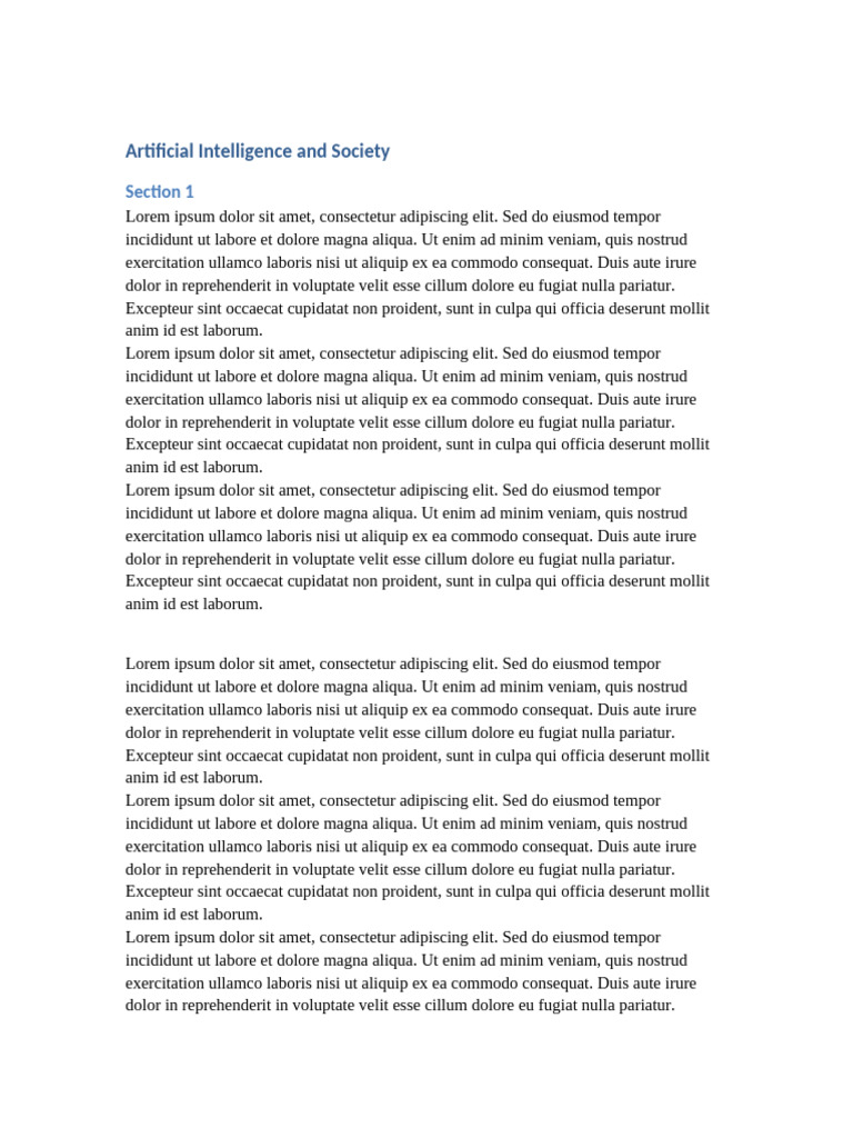Document 1 Artificial Intelligence and Society | PDF