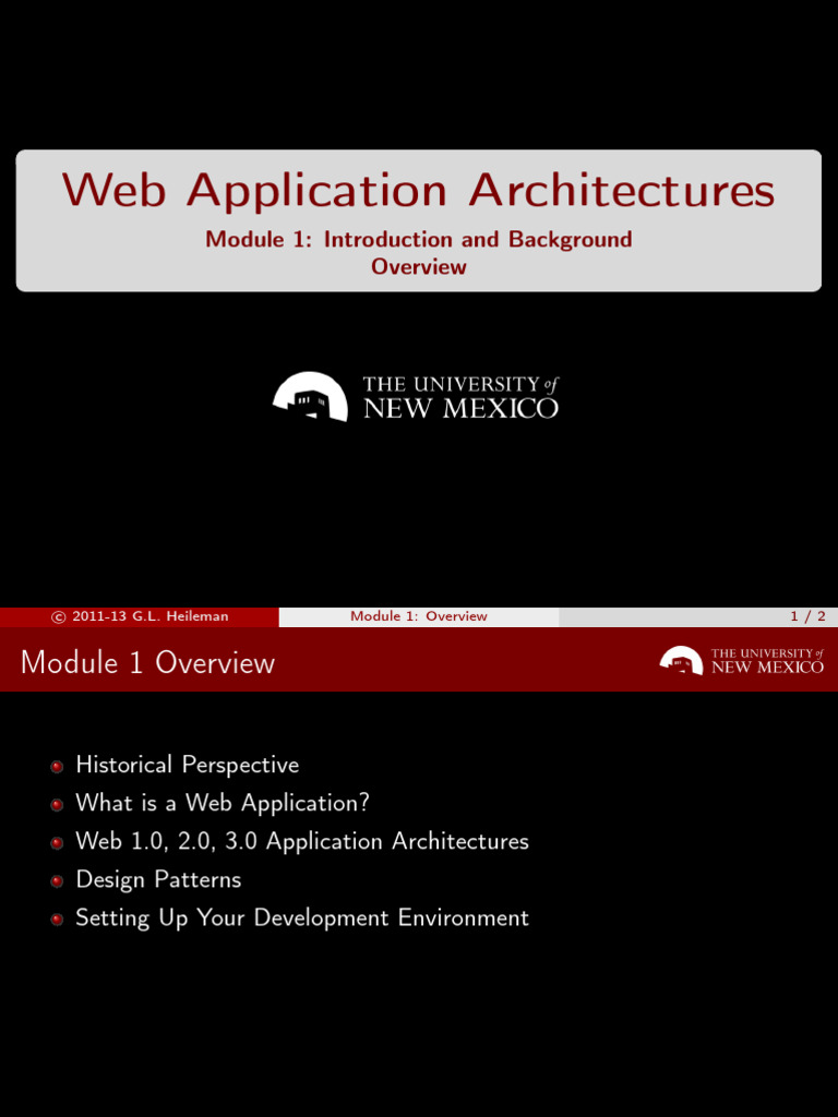 Web Application Architecture Overview | PDF