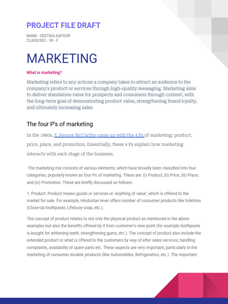 Marketing Essentials: The 4 Ps Explained | PDF | Marketing | Butter