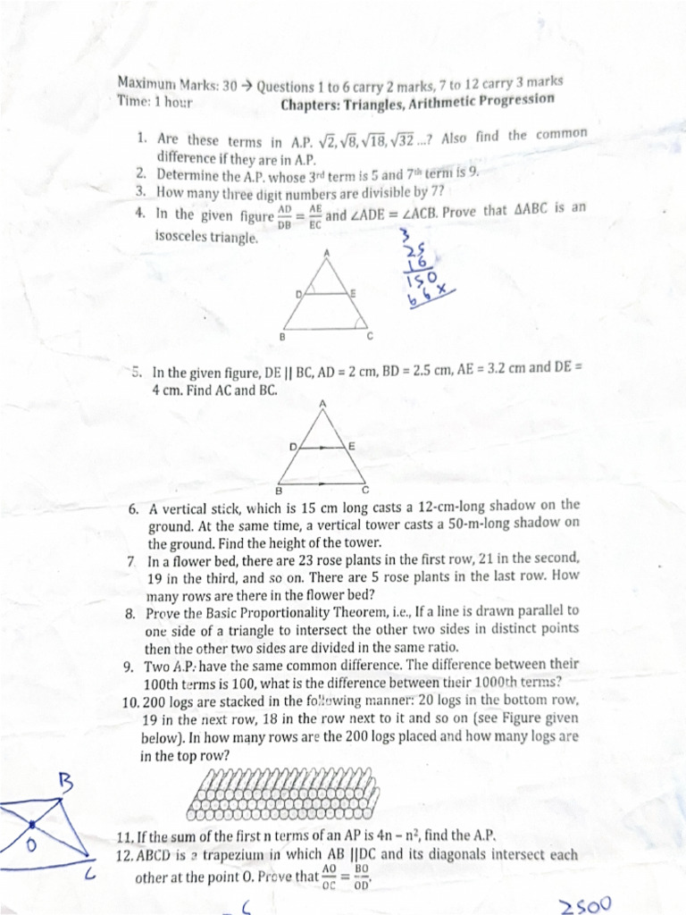 Triangles & AP | PDF