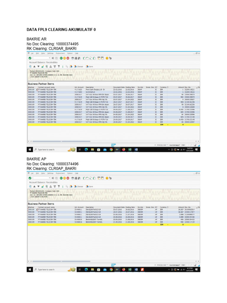 MOM Data Clearing 202408 (Lampiran 1) | PDF | Companies ...