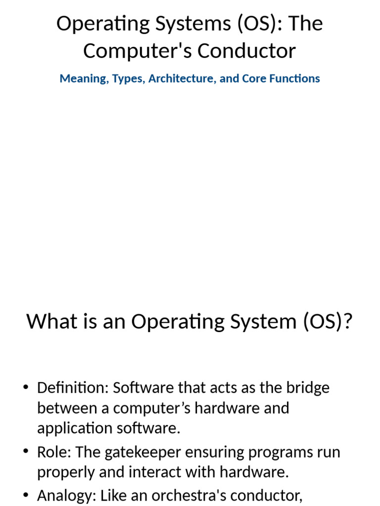 Operating Systems Presentation | PDF | Operating System | Kernel ...