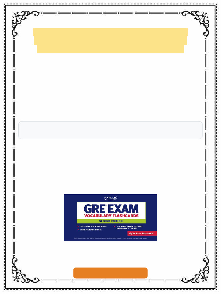 GRE Exam Vocabulary Flashcards only B1 B200 cards 2nd Edition Kaplan ...