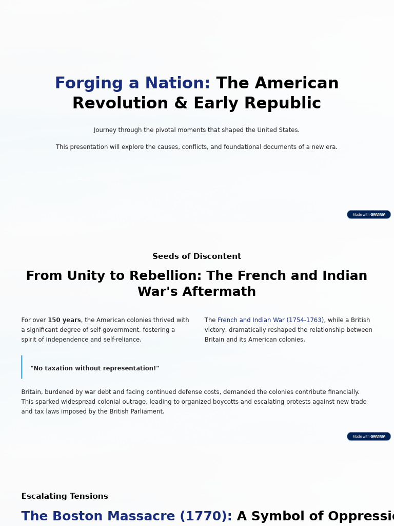 American Revolution & Early Republic Insights | PDF | Continental ...