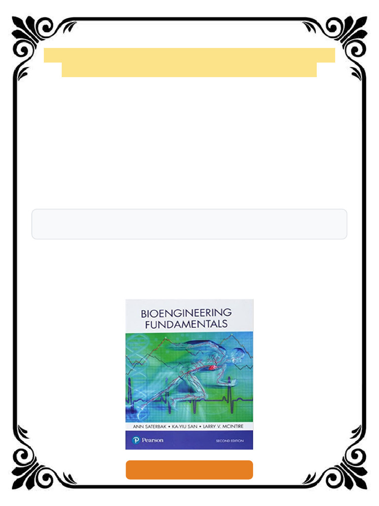 Bioengineering Fundamentals 2nd Edition Ann Saterbak ebook legacy ...