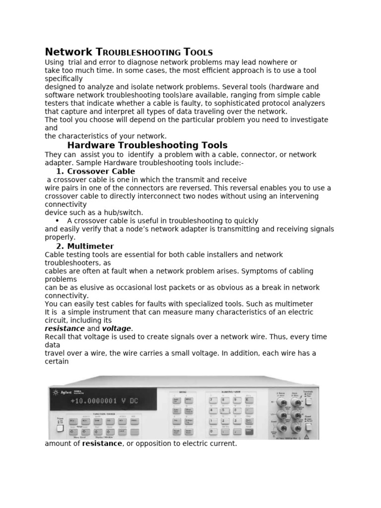 Essential Network Troubleshooting Tools | PDF | Computer Network | Osi ...