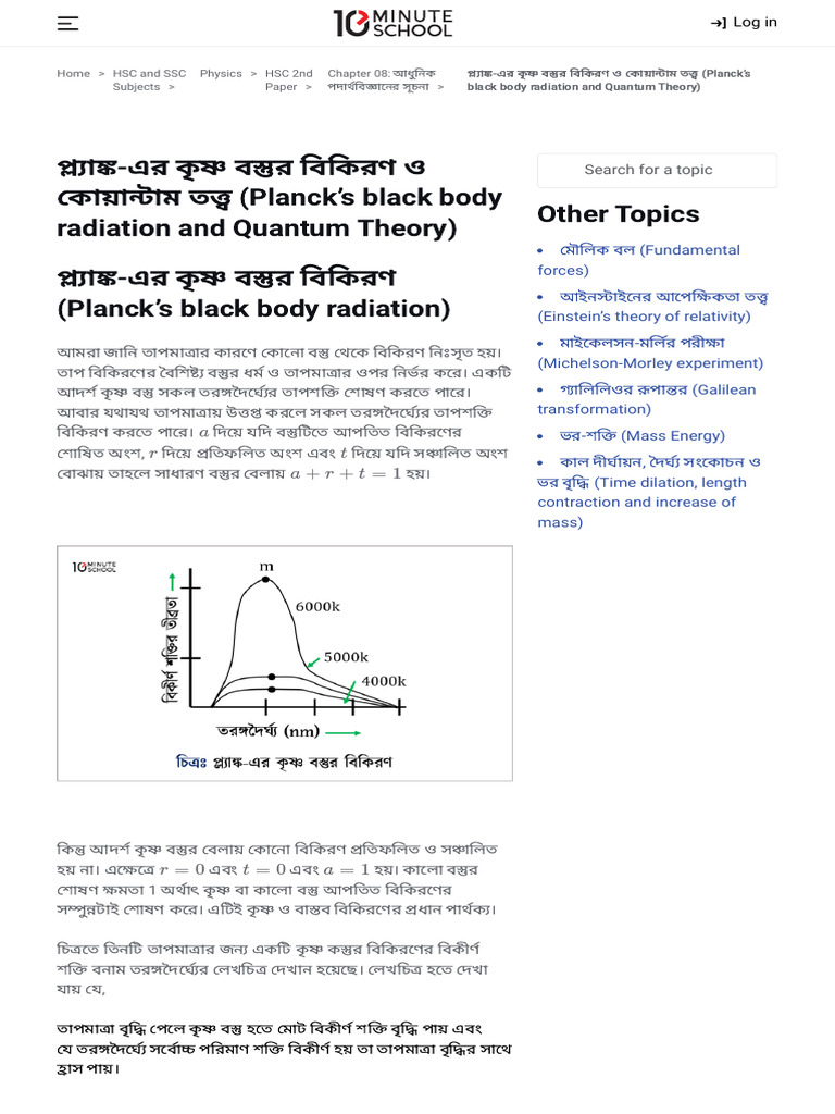 Planck's Black Body Radiation | PDF