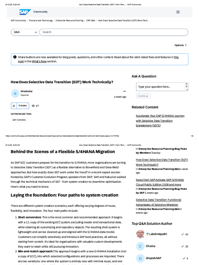 How Does Selective Data Transition (SDT) Work Good One | PDF