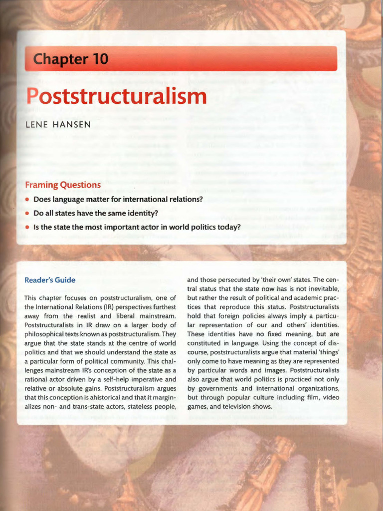 Understanding Poststructuralism in IR | PDF | Liberal Arts Education