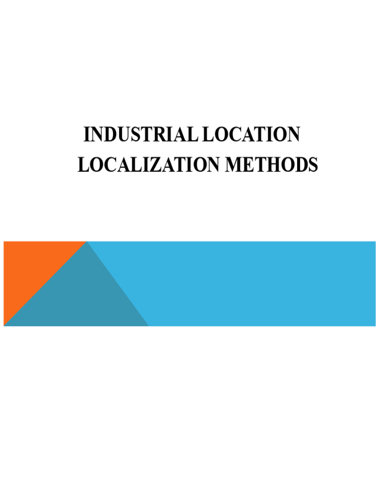 Industrial Location Optimization Methods | PDF | Weight | Applied ...