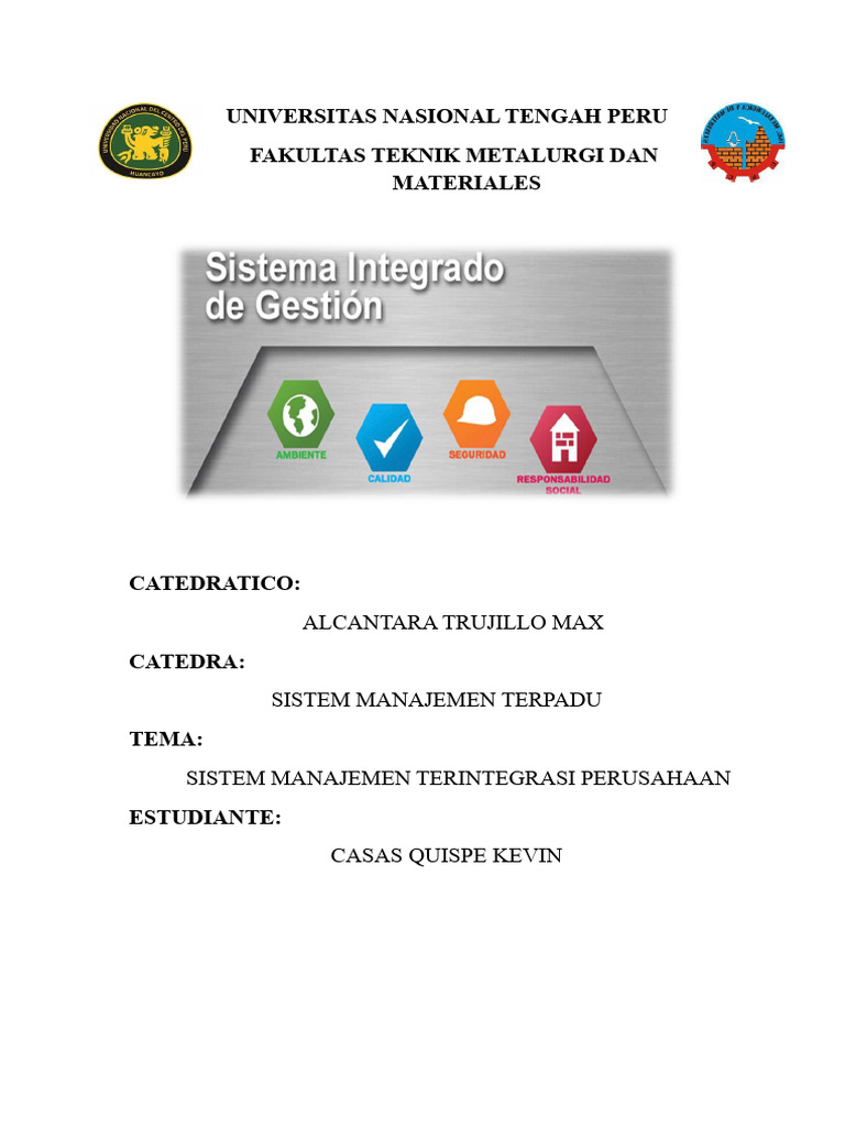 Sistem Manajemen Terintegrasi Pertambangan | PDF