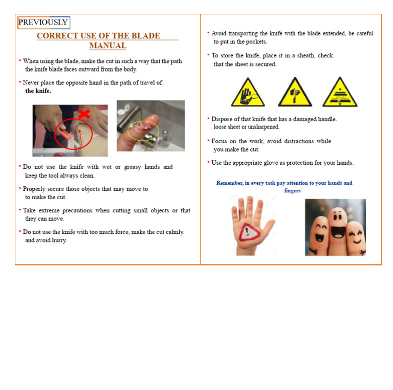 Knife Safety and Usage Guidelines | PDF