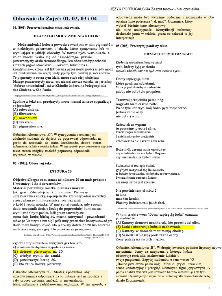 PRT Test 1 9. Nauczyciel | PDF